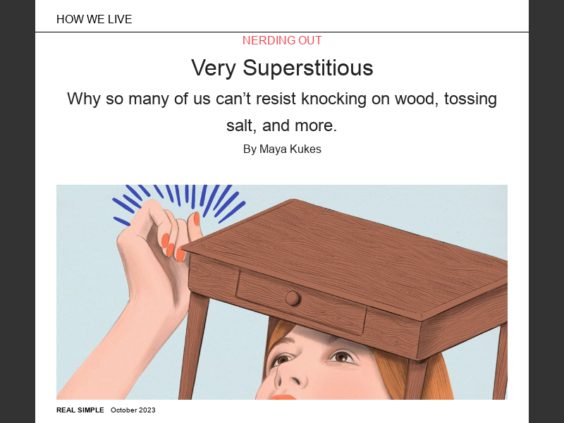 Oct 2023Nerding Out - Very Superstitious