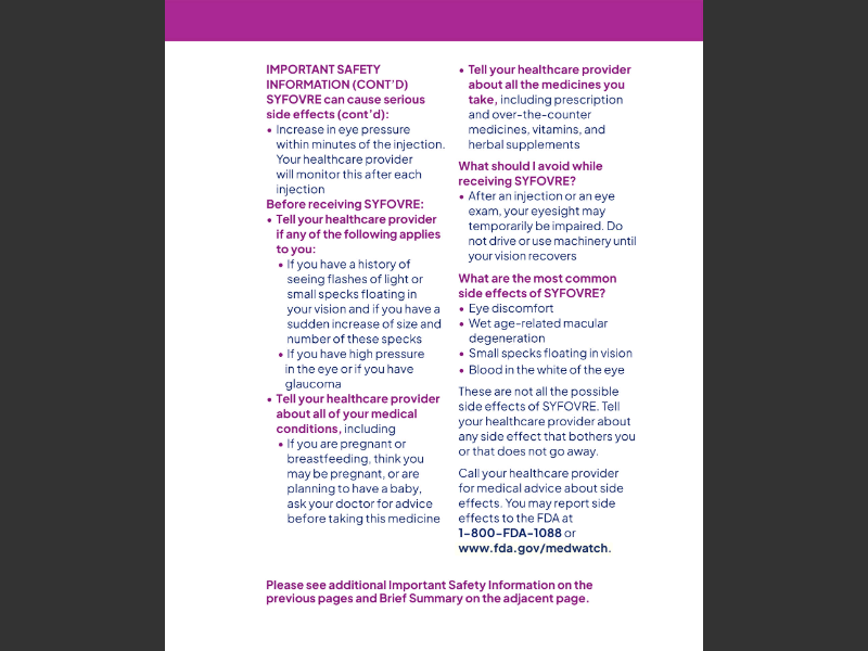 Better Homes & Gardens December 2023Syfovre Ad 3