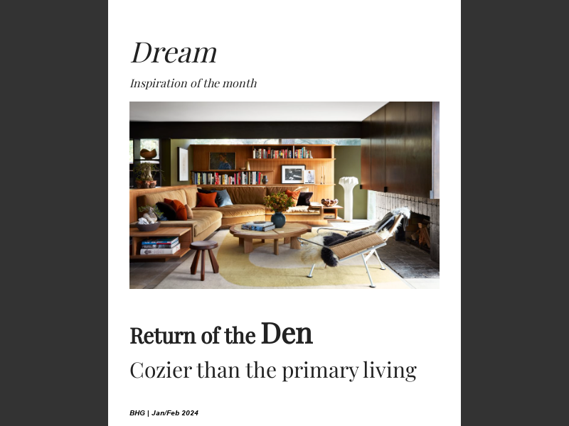 Better Homes & Gardens - Jan/Feb 2024Dream - Return of the Den