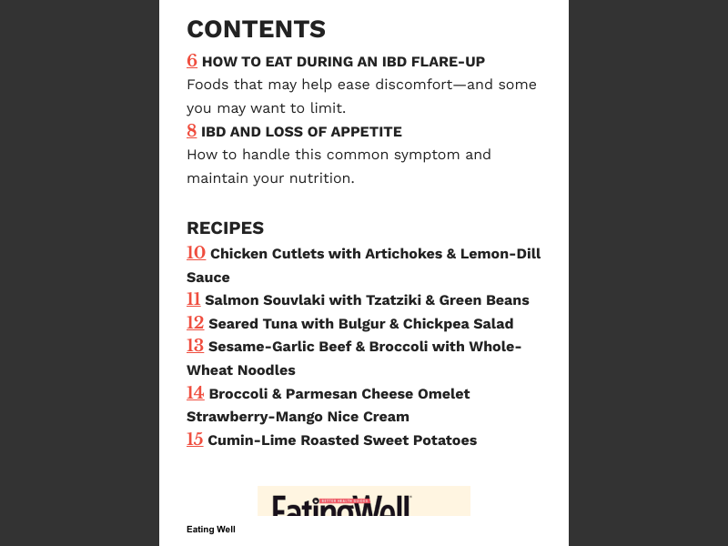 Eating Well Guide - Entyvio Print 1Contents