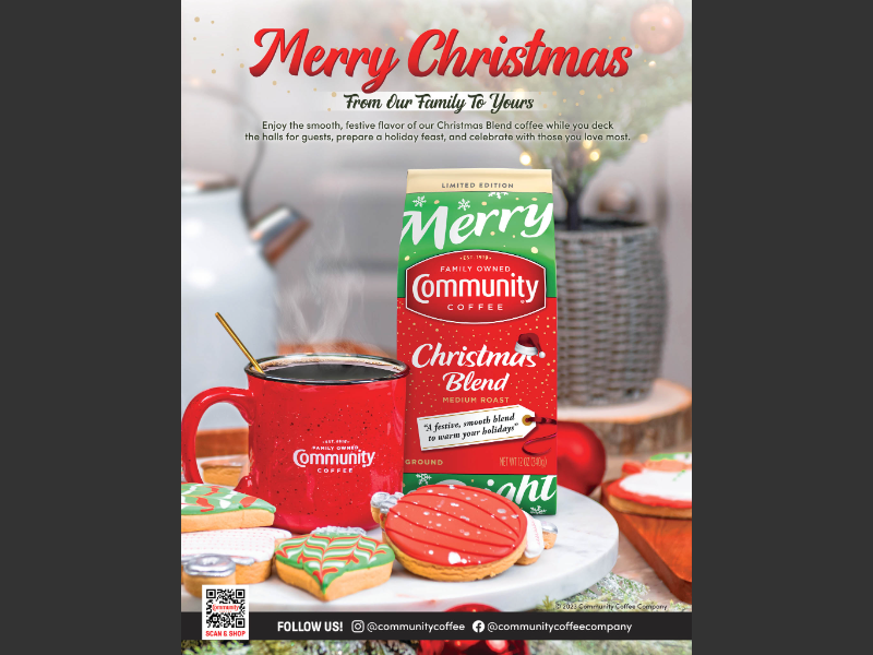 Food Network Magazine - December 2023 January 2024Community Coffee Ad