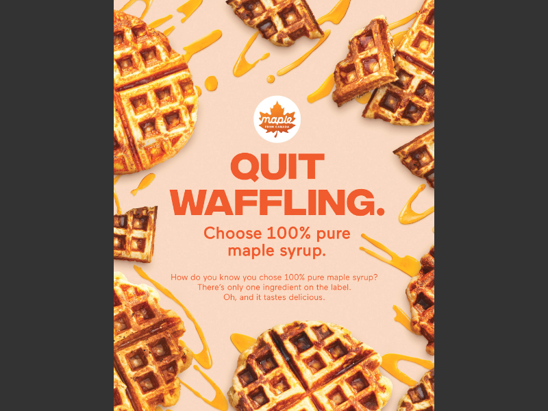 Food Network Magazine - December 2023 January 2024Quit Waffling Ad