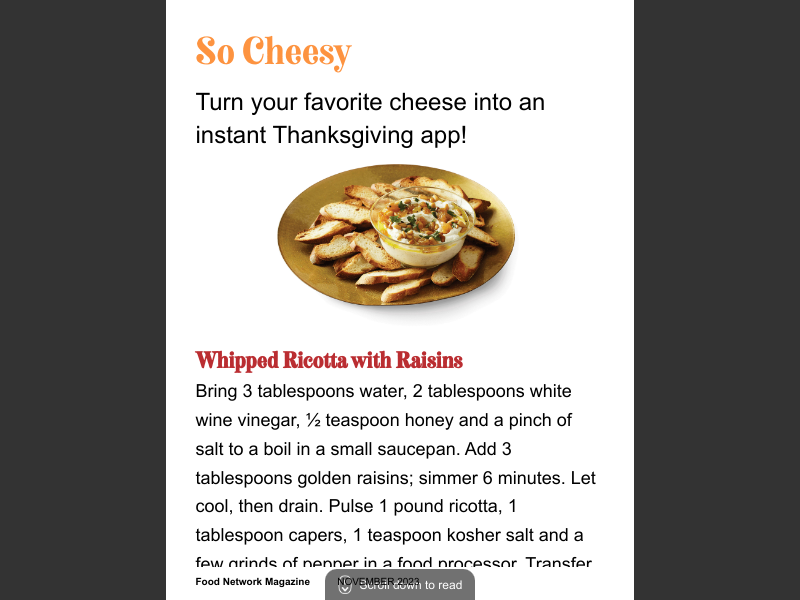 Food Network Magazine - November 2023So Cheesy