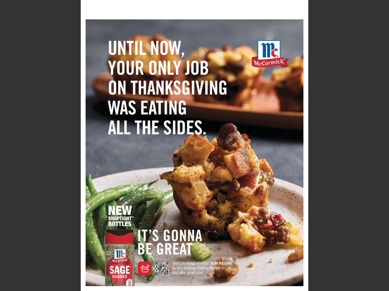 Food Network Magazine - November 2023McCormick Ad 2