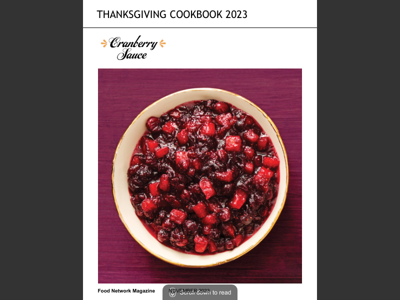 Food Network Magazine - November 2023Thanksgiving Cookbook 2023 ...