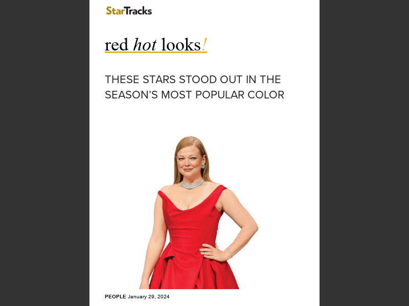 People - January 29, 2024Red Hot Looks