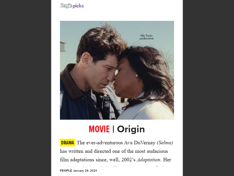 People - January 29, 2024Origin & Golden Globe Winners