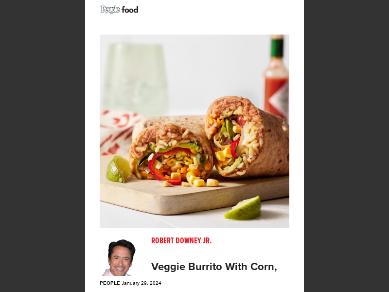 People - January 29, 2024Veggie Burrito