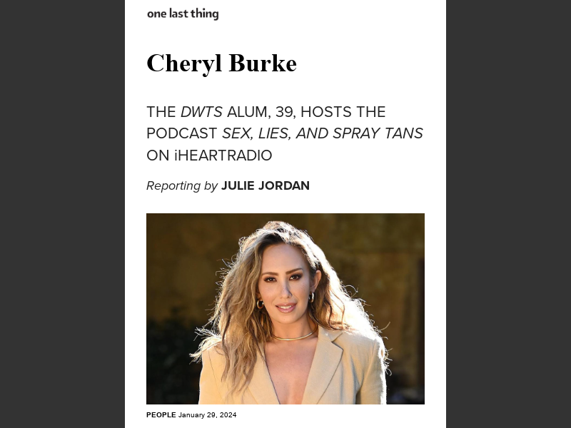 People - January 29, 2024Cheryl Burke
