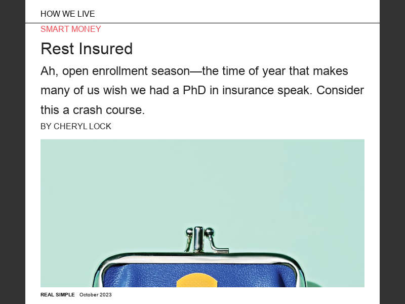 Oct 2023Smart Money - Rest Insured