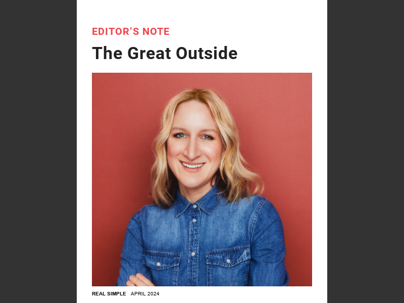 Real Simple - April 2024Editor's Note