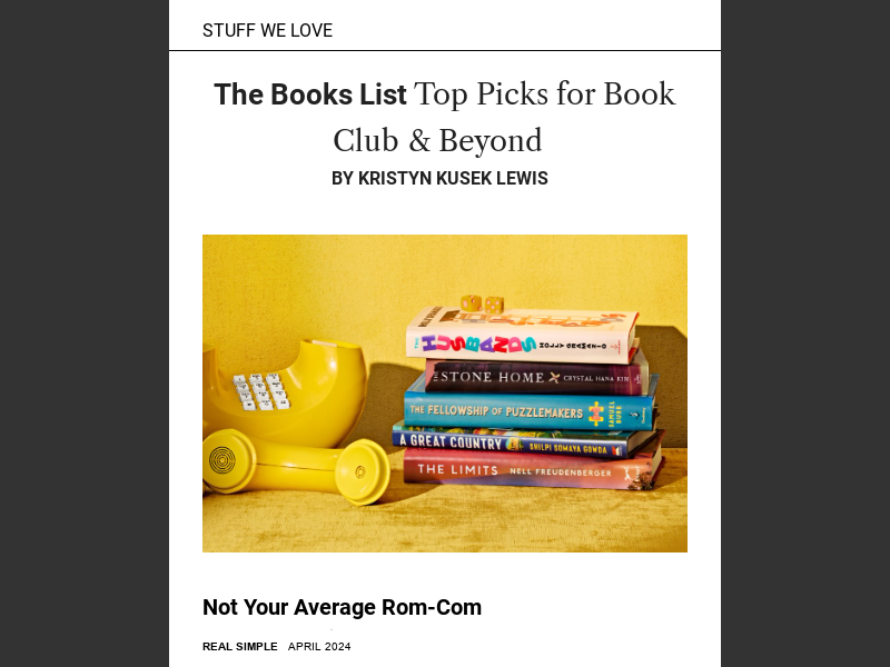Real Simple - April 2024The Books List