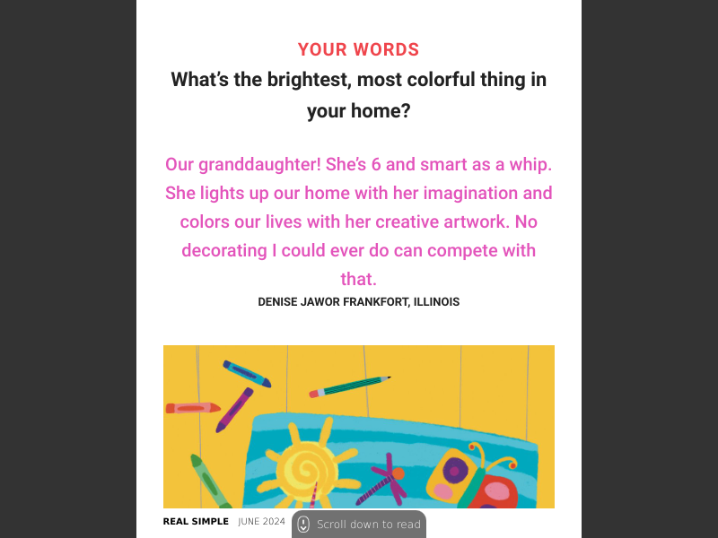 Real Simple - June 2024What's the brightest, most colorful thing in ...