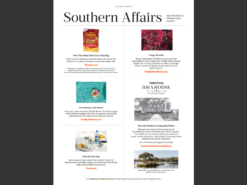 Southern Living - April 2024Southern Affairs Ad