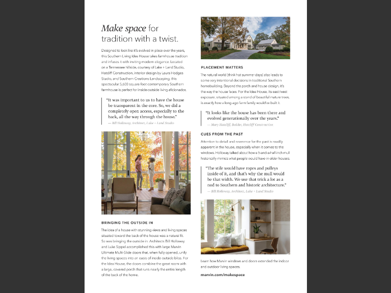 Southern Living - May 2024Marvin Ad 2